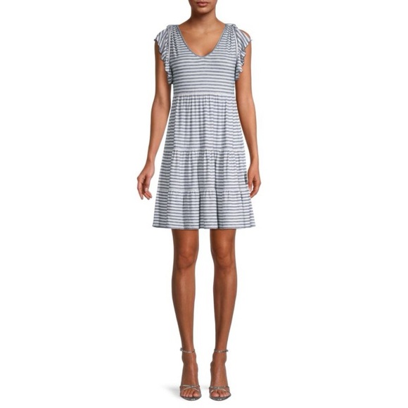 Max Studio | Dresses | Max Studio Striped Tiered Dress Xs | Poshmark